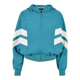 Langmantel Urban Classics "Urban Classics Damen Ladies Crinkle Batwing Jacket", Damen, Gr. 4XL, watergr&uuml;n, sandwei&szlig;, 100% Polyamid, M&auml;ntel