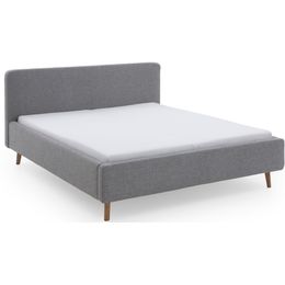 Meise M&ouml;bel Polsterbett MEISE.M&Ouml;BEL "Mattis", grau, B:181cm H:105cm L:218cm, Bezug Bett: Multicolor (100% Polyester), Betten, Polsterbett, Topseller, wahlweise mit Bettkasten