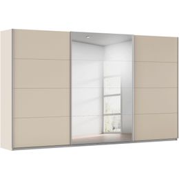 Schwebet&uuml;renschrank Rauch "Kleiderschrank Schrank Garderobe KOLUNA mit Spiegel", beige (champagner), B:360cm H:229cm T:62cm, Holzwerkstoff, Schr&auml;nke, Schwebet&uuml;renschrank, Breiten 203/271/315/360 cm H&ouml;hen 210/229 cm MADE IN GERMANY