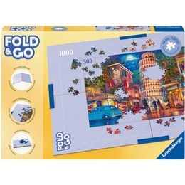Puzzleunterlage Ravensburger "Fold & Go, Faltbare Puzzleschale", bunt, Puzzleorganizer, KinderB:80cm T:57cm, Made in Europe, B:80cm T:57cm