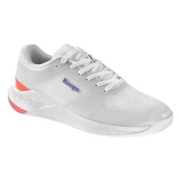 Hallenschuh Kempa "Hallen-Sport-Schuhe Kourtfly Two W", Damen, Gr. 7, wei&szlig; (wei&szlig;, grau), Obermaterial: 100% Textilmaterial TEXMAT., Schuhe Hallenschuh