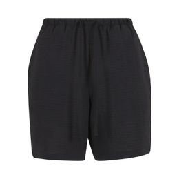 Shorts Urban Classics "Urban Classics Ladies Structured Shorts", Damen, Gr. M, US-Gr&ouml;&szlig;en, schwarz, 100% Baumwolle, unifarben, normal, Hosen Shorts
