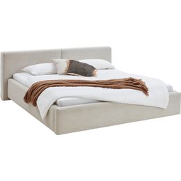 Meise M&ouml;bel Polsterbett MEISE.M&Ouml;BEL "Cube wahlweise mit Matratze und Bettkasten", beige (beige, beige), B:200cm L:227cm, Betten, Polsterbett, extra flaches Kopfteil, erh&auml;ltlich in den Breiten 140cm, 160cm & 180cm