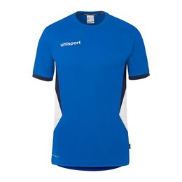 Trainingsshirt Uhlsport "Trainings-T-Shirt Equipe 29 Kids", M&auml;dchen, Gr. 128, blau (azurblau, wei&szlig;, marine), Obermaterial: 100% Polyester Pol. recyc.., Shirts