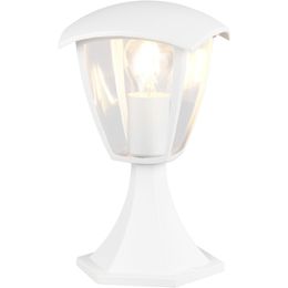 Trio LEUCHTEN Au&szlig;en-Stehlampe "VENTA, dekorative Outdoor Wegeleuchte H&ouml;he 30cm, exkl 1x E27 max 10W", wei&szlig; matt, 1, H: 30cm, 1 Stk., Leuchten, kleine Stehleuchte f&uuml;r Garten oder Terrasse, Leuchtmittel wechselbar