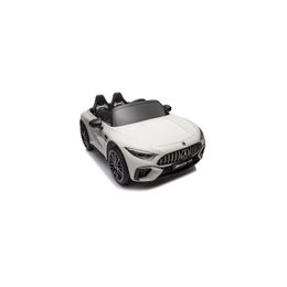 ES-Toys Elektro Kinderauto Mercedes SL63 AMG EVA-Reifen Sto&szlig;d&auml;mpfer lizenziert weiss