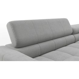 Ecksofa Home Affaire "Claya, 311 cm breit, L-Form, inkl. Kopfteilverstellung", silber, B:311cm H:71cm T:219cm, 95% Polyester, 5% Nylon, Sofas, Ecksofa, wahlweise elektrischer Sitzvorzug