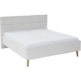 Meise M&ouml;bel Polsterbett MEISE.M&Ouml;BEL "Paulo wahlweise mit Bettkasten, erh&auml;ltlich in den Breiten 160 & 180cm", beige, B:202cm H:120cm L:213cm, Betten, Polsterbett, wahlweise mit Holz- oder Metallfu&szlig;
