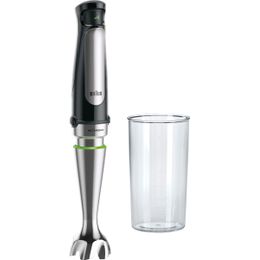 Braun Stabmixer "MultiQuick 7 MQ 7000X - 1000W, Stufenlosregulierbar, Dynamische Klinge", grau (schwarz, edelstahlfarben), H:39cm, Mixer, Spritzschutz, Extra Mahlklinge, Mixer, Zubeh&ouml;r sp&uuml;lmaschinenfest