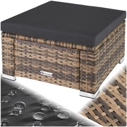 TecTake&reg; Rattan Sitzhocker, widerstandsf&auml;hig, einfacher Aufbau, 53 x 53 x 26 cm