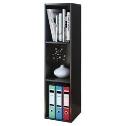 Standregal Vcm "Holz Stand Regal Aufbewahrung Deko B&uuml;cher Mendas 3", schwarz, B:34cm T:30cm, Regale, Standregal
