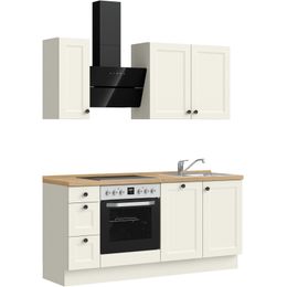 K&uuml;chenzeile Nobilia "Cascada II", NEU: individuell anpassbar mit gratis Profi-Beratung", wei&szlig; (k&uuml;che: wei&szlig;, korpus: lacklaminat wei&szlig;, arbeitsplatte: eiche sierra nachbildung), B:180,3cm H:216,6cm T:60cm, Komplettk&uuml;chen-Sets, K&uuml;chenzeile, vormontiert, Breite 180 cm, Ausrichtung w&auml;hlbar, wahlw. mit E-Ger&auml;ten