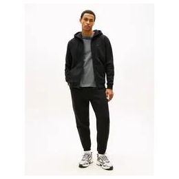 Tommy Hilfiger Jogginganzug TOMMY JEANS "TJM REGULAR FLAG", Herren, Gr. XXL, schwarz, Sweatware, Obermaterial: 80% Baumwolle, 20% Polyester, bestickt, unifarben, regular fit, Sportanz&uuml;ge Jogginganzug, Sweatjacke und Sweathose, normale Passform