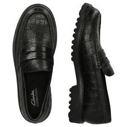 Slipper Clarks "Berwick", Herren, Gr. 47, schwarz, Leder, Schuhe Slipper, mit EXTRALIGHT-Sohle