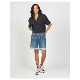 Boyfriend-Jeans Gang "Gang Jeans Short 94NICA SHORTS", Damen, Gr. 33, denim blau, Denim/Jeans, 90% Baumwolle, 2% Elasthan, 8% Polyester, Jeans