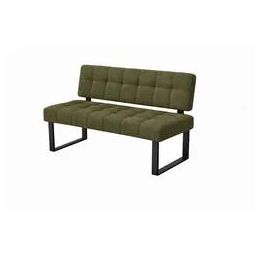 Sitzbank Home Affaire "Mia K&uuml;chenbank, Polsterbank, Esszimmerbank, 141x64 cm", gr&uuml;n, schwarz, B:141cm H:86,5cm T:61cm, Massivholz, Metall, Polyester, Sitzb&auml;nke, Sitzbank, Moderne Bank und Farben, Sitzplatzanzahl: 2-3, Frei in Raum stellbar