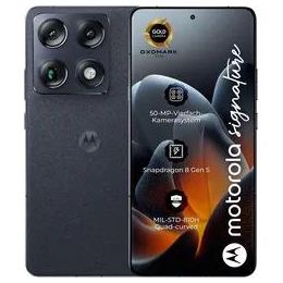Motorola Smartphone "Signature", Energieeffizienz: A (A-G), pantone carbon, 512 GB, Mobiltelefone, Super-HD+-Display, Corning Gorilla Glass Victus2, 90W-TurboPower