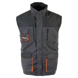 Fleeceweste Terratrend Job "TTJ-Winter", Herren, Gr. XXL, grau (grau, orange), Obermaterial: 80% Polyester PES. 20% Baumwolle CO., Westen Fleeceweste