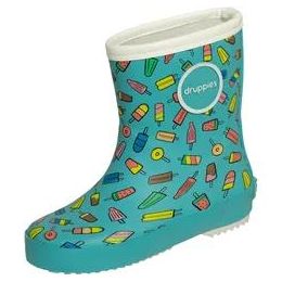 Gummistiefel Druppies "Regenstiefel Summer", M&auml;dchen, Gr. 32, blau, Obermaterial: 100% Naturkautschuk NaRubber., Schuhe Gummistiefel