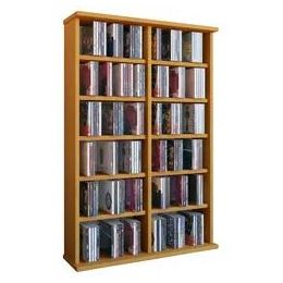 Media-Regal Vcm "Holz CD DVD Stand Regal Schrank St&auml;nder Ronul", braun (buche), B:60cm T:18cm, Regale