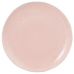 Fr&uuml;hst&uuml;cksteller Seltmann Weiden "Amina", rosa, gold, H:2cm &Oslash;:22,7cm, Porzellan, Speiseteller, Dessertteller, Kuchenteller mit Relief
