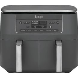 Ninja Hei&szlig;luftfritteuse "6-in-1 Dual Zone Air Fryer 7,6L DZ300EU", grau, B:38cm H:31,5cm T:37cm, Fritteusen