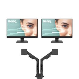 2x BenQ GW2490 Essential Monitor 60,5 cm (23,8") + BenQ Ergo Arm BDH01