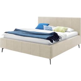 Meise M&ouml;bel Stauraumbett MEISE.M&Ouml;BEL "Lizzano", beige, L:217cm, Betten, Stauraumbett, inkl. Lattenrost und Bettkasten