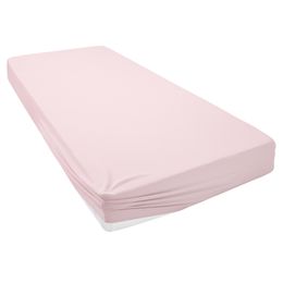 Spannbettlaken OTTO HOME "Cremona in BASIC und PREMIUM Qualit&auml;t, Baumwolle mit Elasthan", rosa, B:90cm L:200cm, Jersey (145 g/m&sup2;), Obermaterial: 96% Baumwolle, 4% Elasthan, Bettlaken, Spannbettlaken, Jersey Bettlaken ab Gr&ouml;&szlig;e 90x200 cm, Strapazierf&auml;hig und langlebig