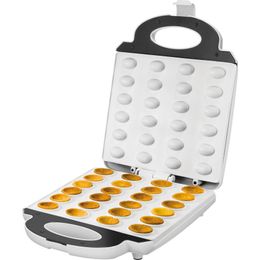 Unold Elektro UNOLD Zaubernussb&auml;cker "48360", wei&szlig; (wei&szlig;, edelstahlfarben), B:25,5cm H:10,3cm T:32cm, Waffeleisen