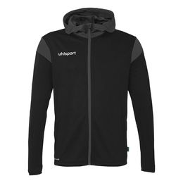 Trainingsjacke Uhlsport "Kapuzenjacke Squad 27 Track Hood Kids", M&auml;dchen, Gr. 116, schwarz (schwarz, anthra), Obermaterial: 100% Polyester Pol. recyc.., Jacken Trainingsjacke
