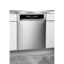 Bauknecht Unterbaugeschirrsp&uuml;ler "OBKUC 3C26 F X", Energieeffizienz: E (A-G), silber (silberfarben), B:59,8cm H:82cm T:59cm, Geschirrsp&uuml;ler