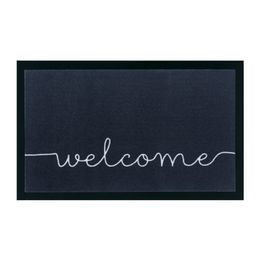 NYVI Fu&szlig;matte Printy - Rutschfest, Waschbar, f&uuml;r Innen und Au&szlig;en Gr&ouml;&szlig;e:45x75 cm;Farbe:Welcome Anthrazit