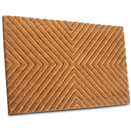 NYVI Fu&szlig;matte Kokos - Rutschfest, Wetterfest, f&uuml;r Innen und Au&szlig;en Gr&ouml;&szlig;e:45x75 cm;Farbe:Kokos