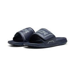 Badesandale Puma "ROYALCAT COMFORT 2", Herren, Gr. 42, blau (Puma navy, cool mid gray), Synthetik, Schuhe, f&uuml;r Alltag und Freizeit, mit SOFTRIDE-D&auml;mpfung, sportlicher Stil