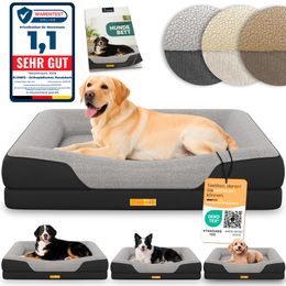 ELONEO Orthop&auml;disches Hundebett, Schwarz - Gr&ouml;&szlig;e L