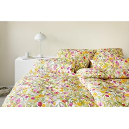 Bettw&auml;sche Elegante "Tulpe Jersey", wei&szlig;, B/L: 155cm x 220cm, 1 Stk., 1 Stk., Mako-Jersey, B/L: 80cm x 80cm, 2, Mako-Jersey, Obermaterial: 100% Baumwolle, Bettw&auml;sche, Bettw&auml;sche, angenehmes Hautgef&uuml;hl