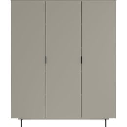 Germania Kleiderschrank 7035-186 GW-Tomino, in Steingrau, ged&auml;mpfte T&uuml;ren, mit Kleiderstange, 158 x 190 x 54 cm (BxHxT)