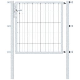 Zauneinzelt&uuml;r Alberts "Flexo", silber (feuerverzinkt), B:100cm H:100cm, Stahl, Tore, in verschiedenen Abmessungen