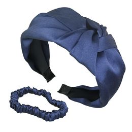 Diadem AILORIA "Set Hairband und Scrunchie S DELICAT & DOUX", Damen, blau, Modet&uuml;cher