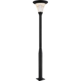 LED Solarleuchte Globo LIGHTING "SOLARLEUCHTE ALUMINIUM DRUCKGUSS GRAU, 1XLED", grau matt, H:318,5cm &Oslash;:42,3cm, Leuchten, Solar Garten Terrasse Au&szlig;enbeleuchtung Dekoleuchten