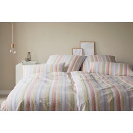 Bettw&auml;sche Elegante "Julia", multi, pastel, B/L: 155cm x 220cm, 1 Stk., 1 Stk., Seersucker, B/L: 80cm x 80cm, 2, Seersucker, Obermaterial: 100% Baumwolle, Bettw&auml;sche, Bettw&auml;sche, angenehmes Hautgef&uuml;hl