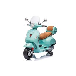 Chipolino Kindermotorrad Vespa GTS Super Heckstaufach Musik MP3 Licht 2-3 km/h gr&uuml;n