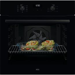 AEG Einbaubackofen "TU5AB20WSK", Energieeffizienz: A+ (A+++-D), schwarz, B:59,6cm H:59,4cm T:56,9cm, Back&ouml;fen, Hei&szlig;luft: Gleichm&auml;&szlig;iges Garen auf 3 Ebenen: ideal f&uuml;r Mehrblech‑Backen, Einbaubackofen