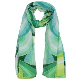 Modeschal Capelli New York, Damen, gr&uuml;n combo, Obermaterial: 100% Polyester, Modet&uuml;cher