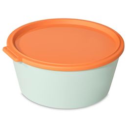 Aufbewahrungssch&uuml;ssel Koziol "NORA BOX 2,2l Schale 2,2l mit Deckel", sweet gr&uuml;n, strong coral, B:21,8cm H:9,5cm, Lebensmittelaufbewahrungsbeh&auml;lter