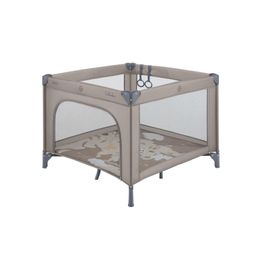 Kikka boo Laufstall Enjoy Matratze Rei&szlig;verschluss klappbar Tsche H&auml;ngegriffe beige