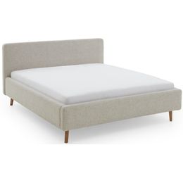Meise M&ouml;bel Polsterbett MEISE.M&Ouml;BEL "Mattis", beige, B:201cm H:105cm L:218cm, Bezug Bett: Multicolor (100% Polyester), Betten, Polsterbett, Topseller, wahlweise mit Bettkasten