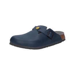 Pantolette Birkenstock "Boston ESD", Damen, Gr. 37, blau, Obermaterial: 100% Rindsleder Leather cow., Schuhe Pantolette