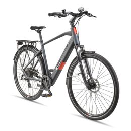Telefunken Trekking E-Bike Elektrofahrrad 28 Zoll 8-Gang Kettenschaltung Heckmotor 250W 417,6Wh Akku Pedelec XT490 Herren